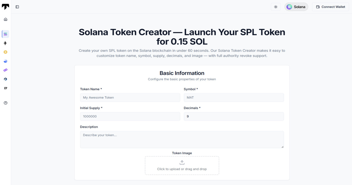 Solana Token Creator: Create SPL Token for 0.15 SOL (All Inclusive)